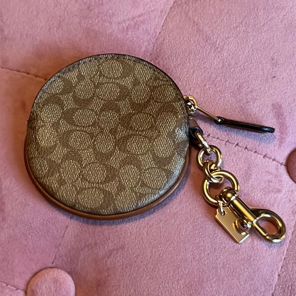 Coach | Accessories | Coach Round Coin Pouch In Monogram Canvas | Poshmark